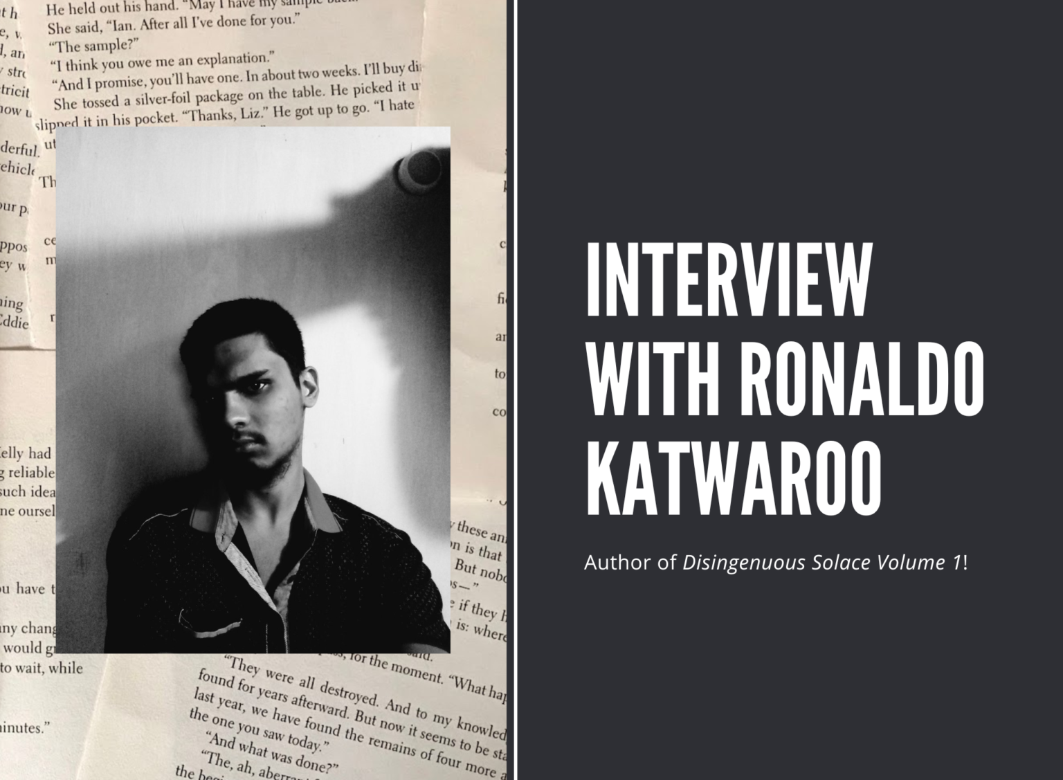 Interview with Ronaldo Katwaroo - Erica Robyn Reads